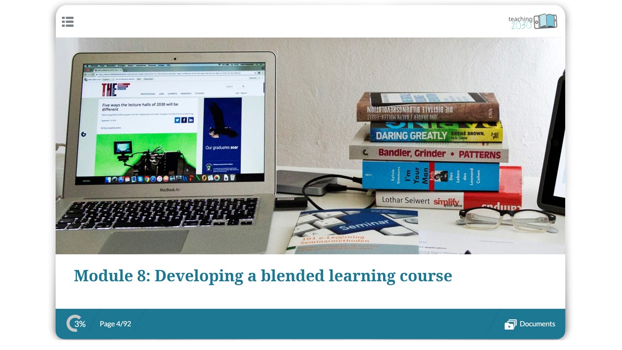 Developing a blended learning course – Teaching2030